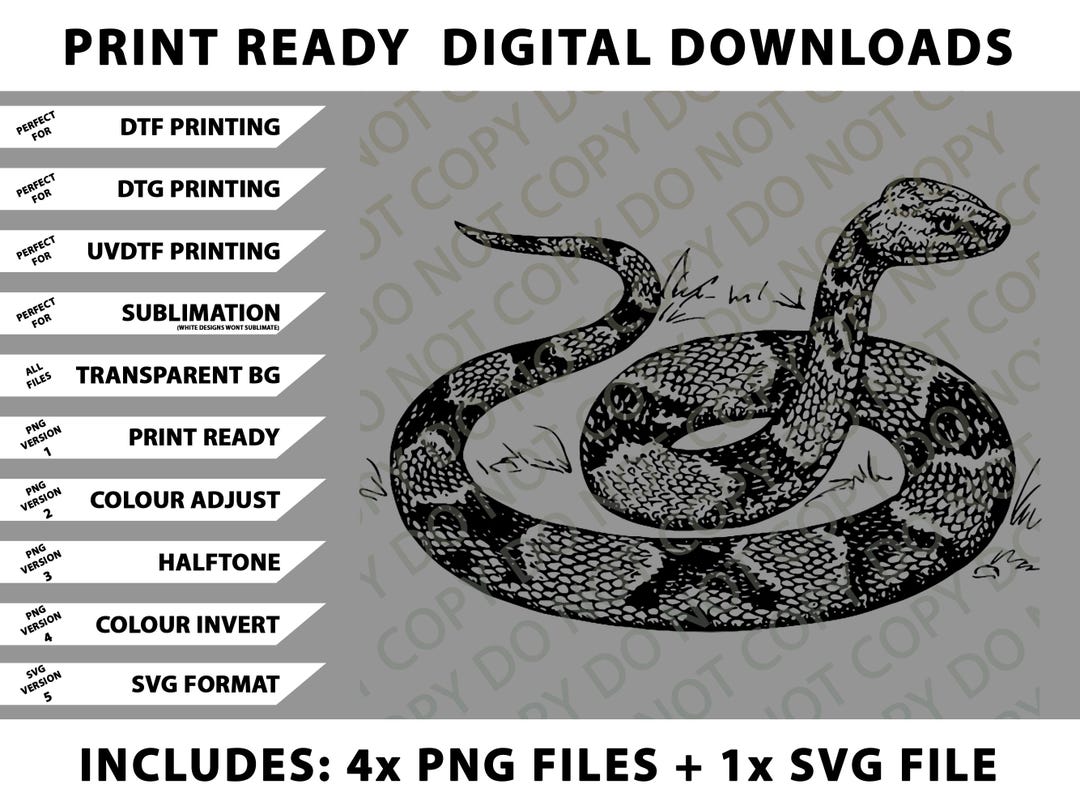 Copperhead Snake Graphic Png Bundle, SVG Files, Digital Downloads - Etsy