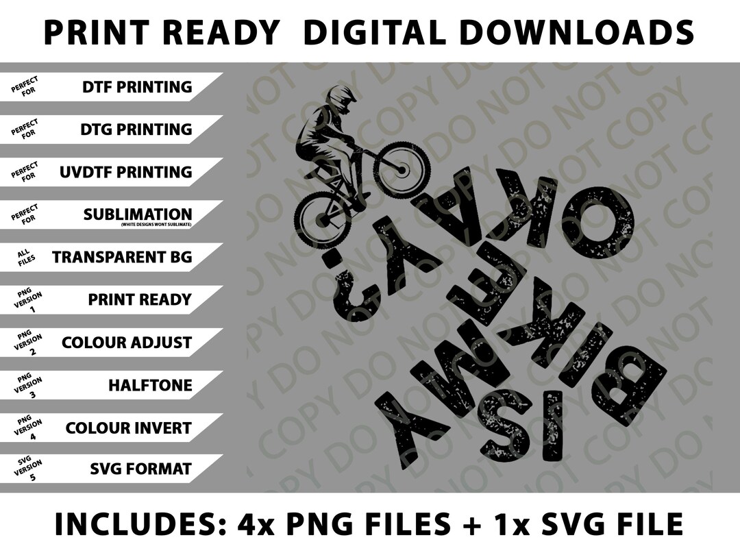 Is My Bike OK Biker Cycling Funny Cyclist Png Bundle, SVG Files, Digital Downloads - Etsy