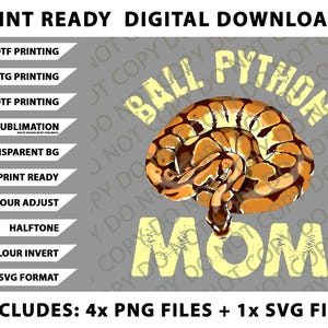 Ball Python Mom Snake Png Bundle, SVG Files, Digital Downloads - Etsy