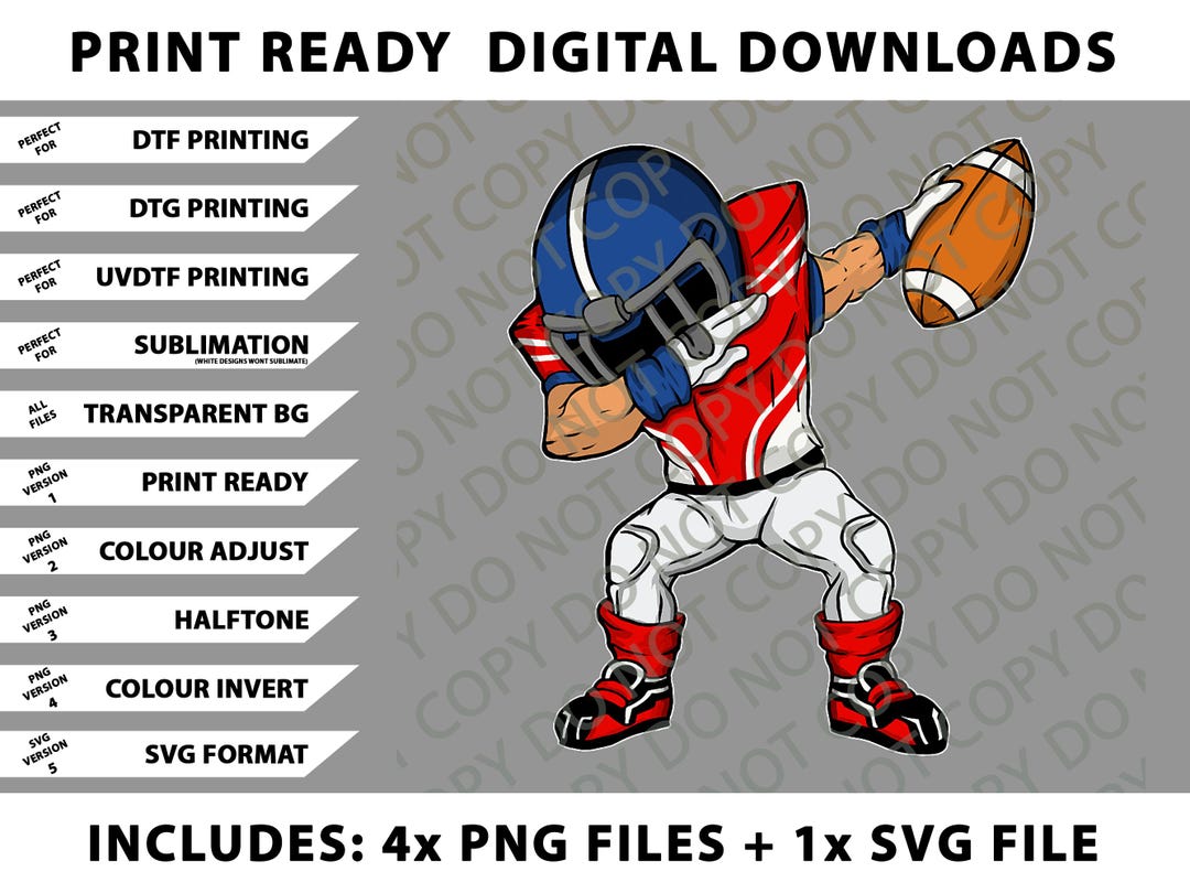 Dabbing Football Player American Football Season Dab Dance Png Bundle ...