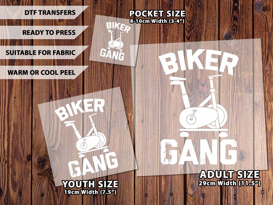 Biker Gang Funny Saying Spin Class Bike Spinning Dtf Transfer, Direct ...