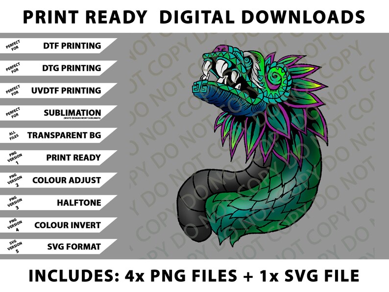 Aztec God Quetzalcoatl Cool Snake Dragon Inca Maya Gift Idea 3 Png ...