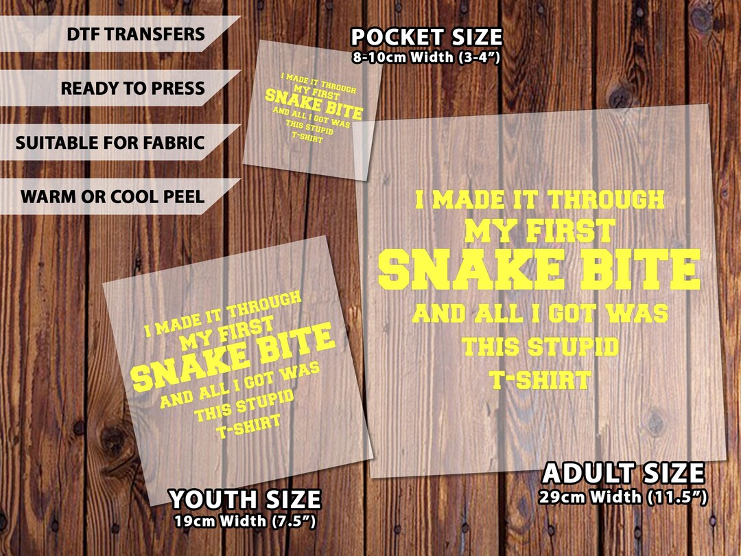 Get Well Soon SNAKE BITE Recovery Gift Gag Funny Dtf Transfer, Direct ...
