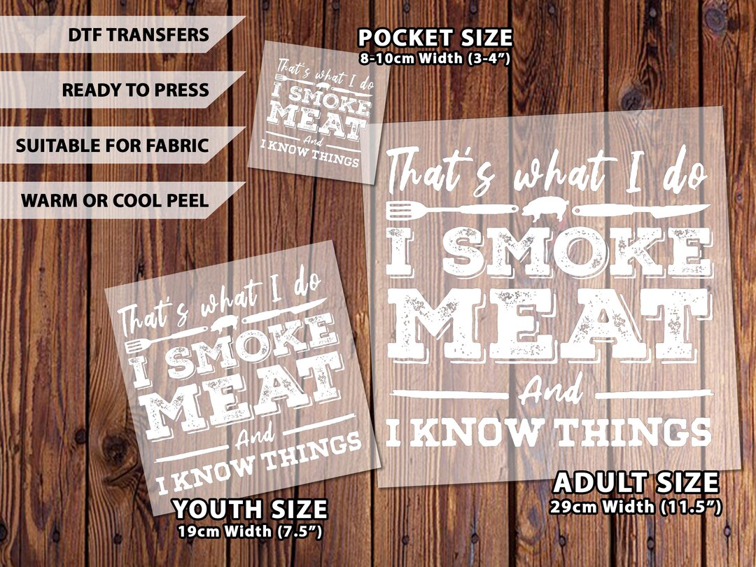 I'D SMOKE THAT Funny Meat BBQ Season Smoker & Grilling Dtf Transfer ...
