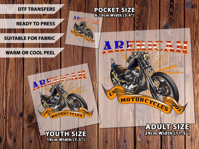 American Motorcycle Indian for Old Biker Dtf Transfer, Direct to Film ...