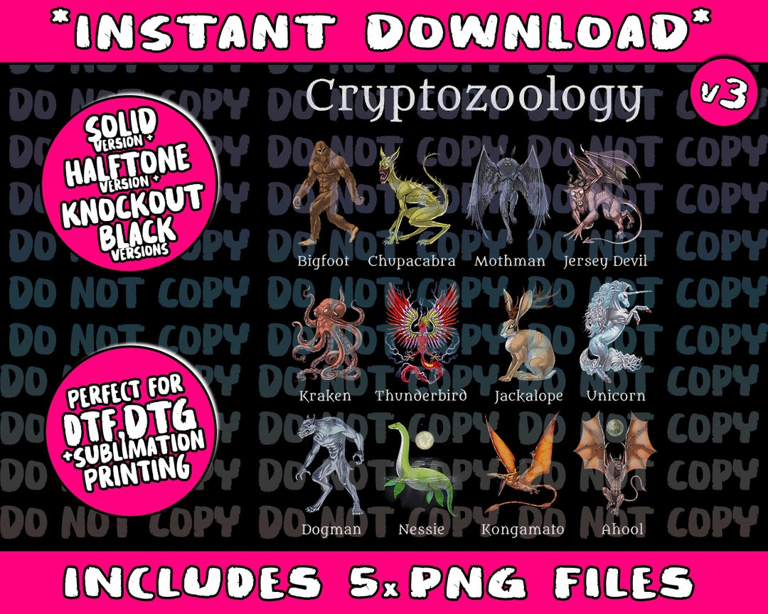 Cryptozoology Cryptid Creatures Fantasy Mythical Monsters Funny ...
