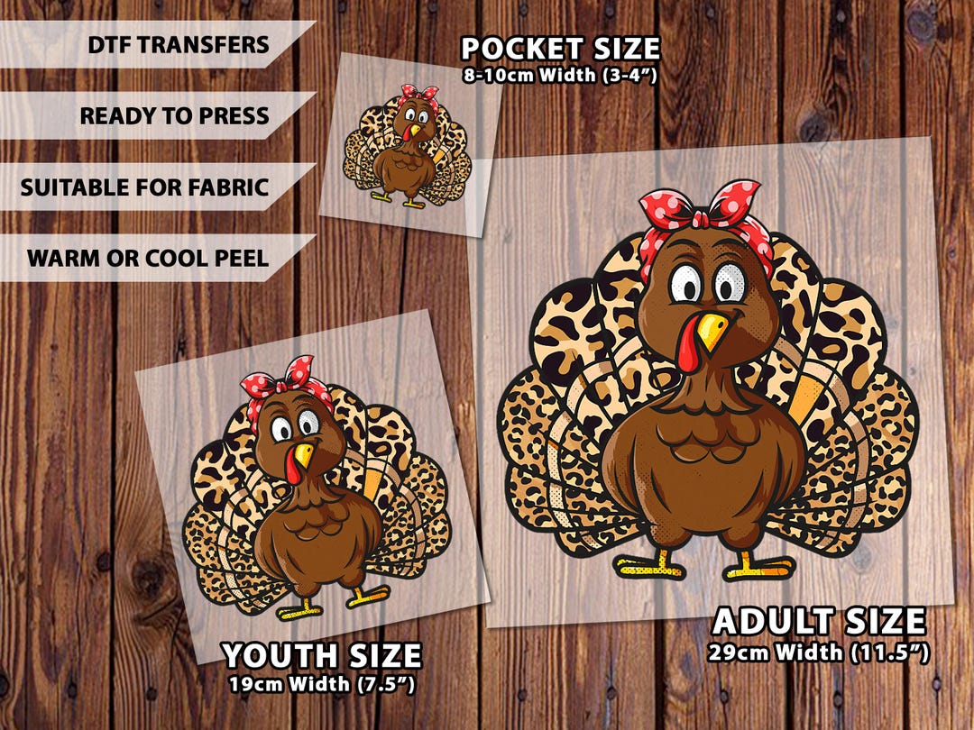 Thanksgiving Leopard Turkey Thanksgiving Autumn Fall Season Dtf ...