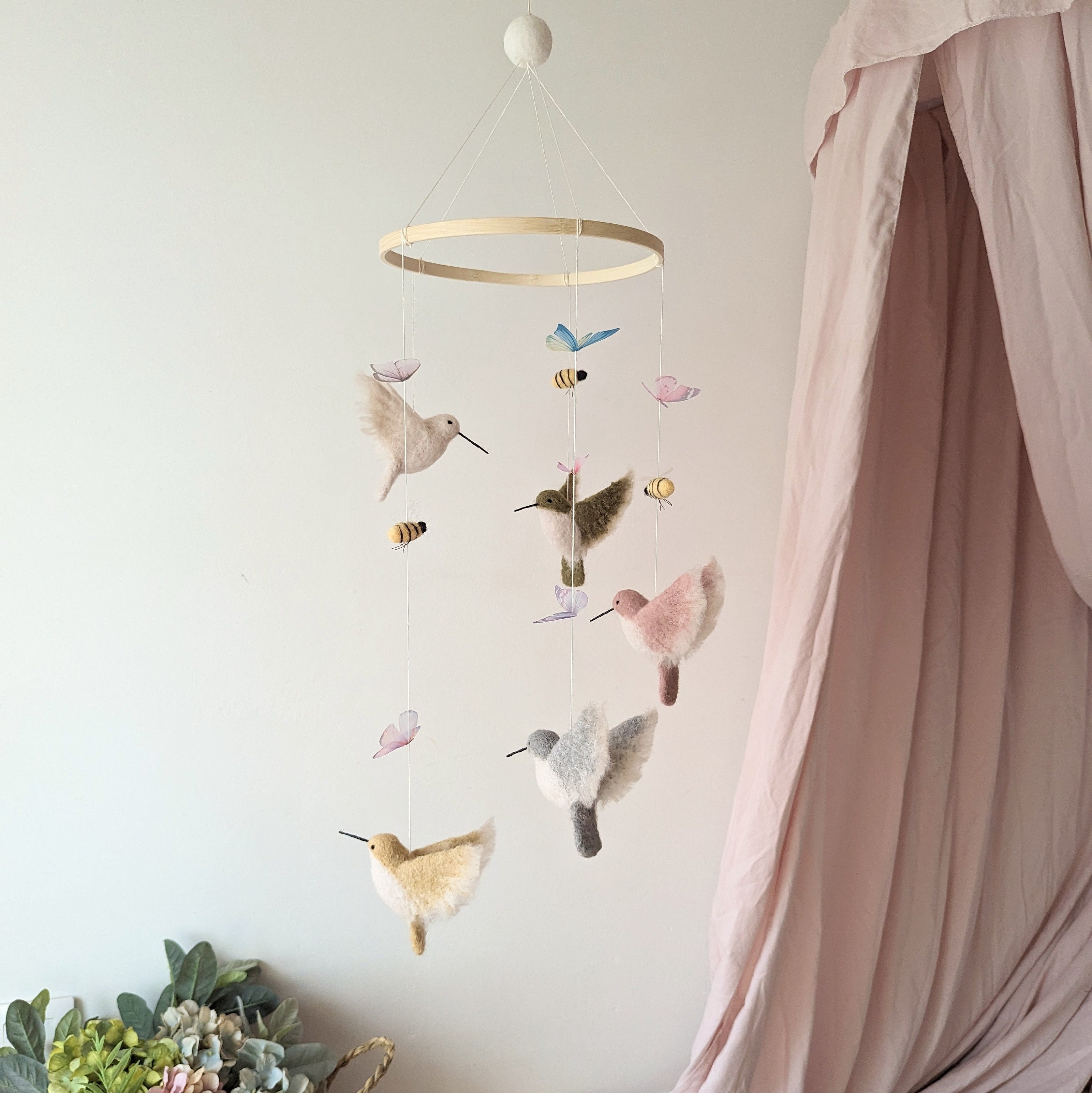 Bird Mobile for Baby, Crib Mobile, Baby Shower Gift, Tropical Baby ...