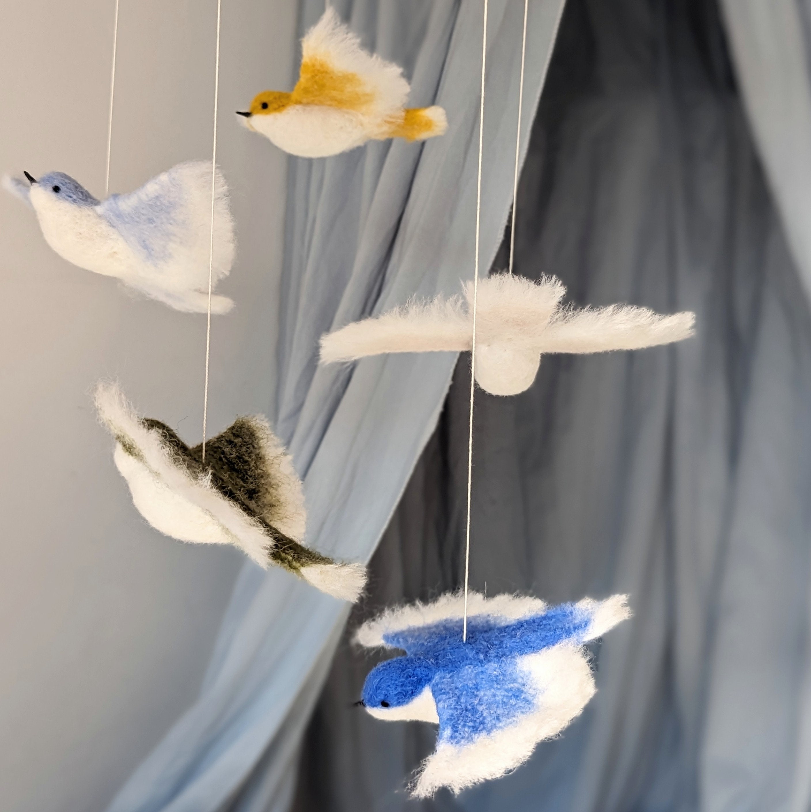 Birds Baby Shower 17, Nature Baby Mobile, Birds Nursery Theme, Baby ...