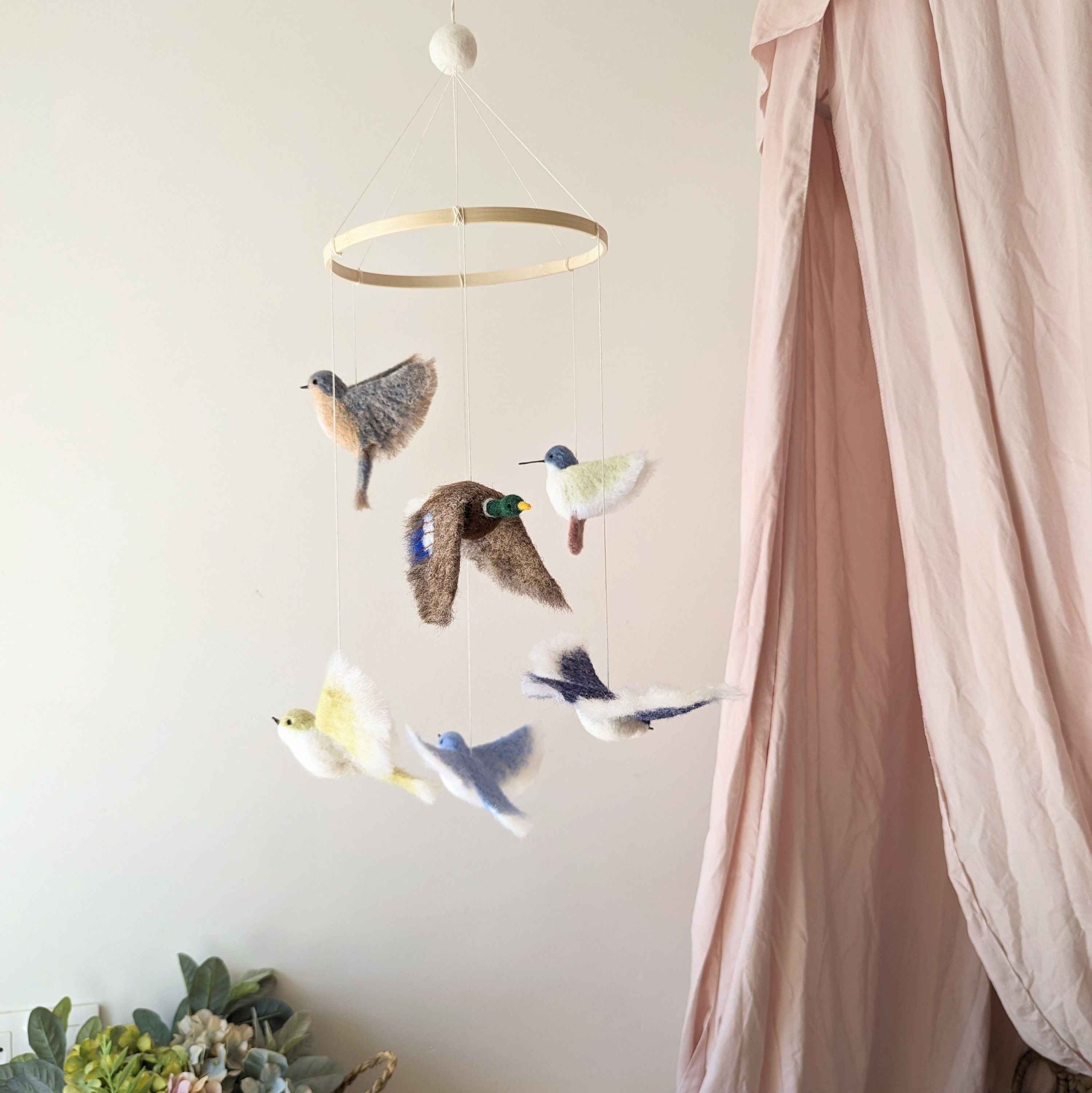 Nursery Mobile, Ducks Baby Mobile, Birds Baby Mobile, Bird Mobile for ...