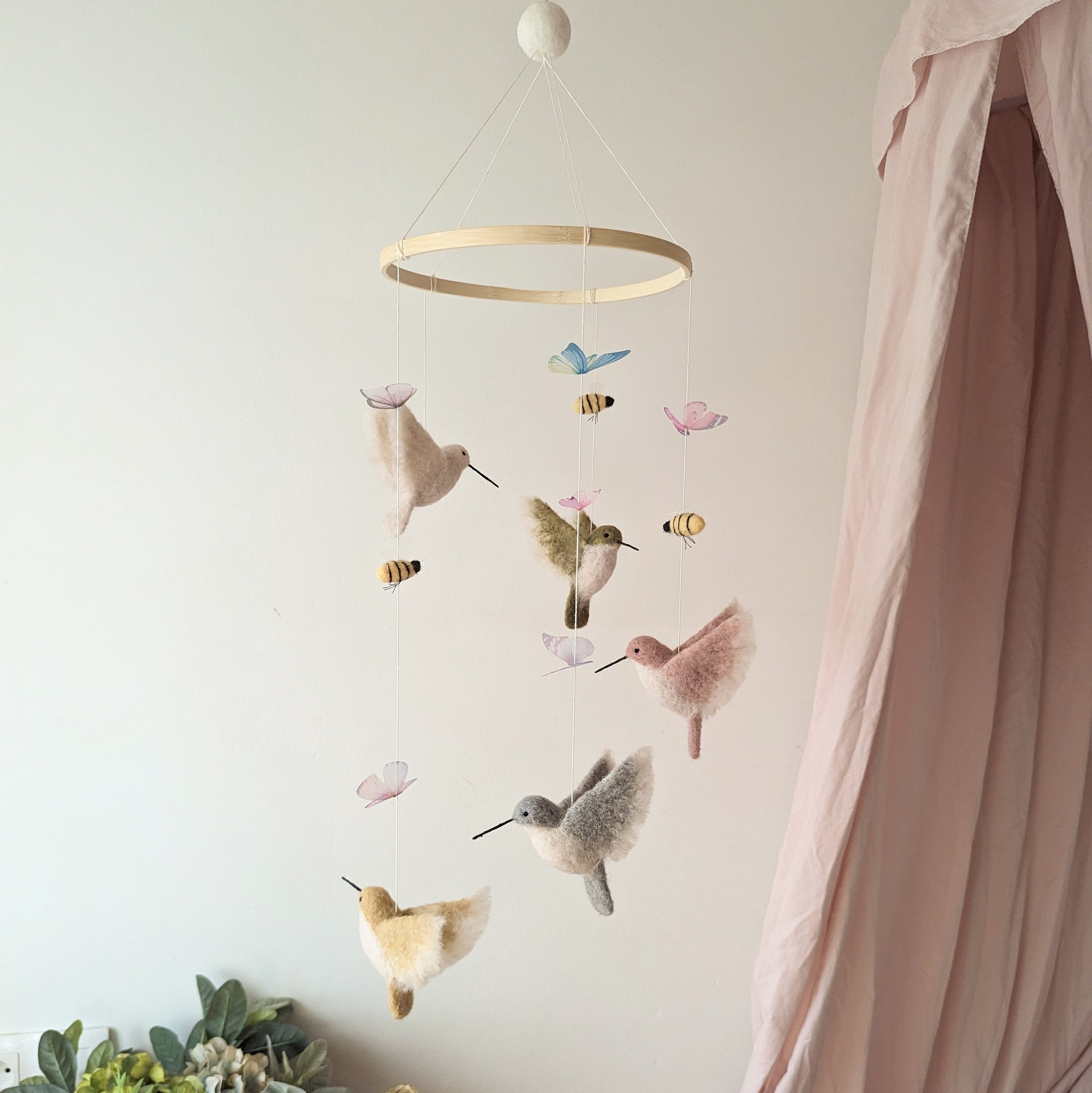 Bird Mobile for Baby, Crib Mobile, Baby Shower Gift, Tropical Baby ...