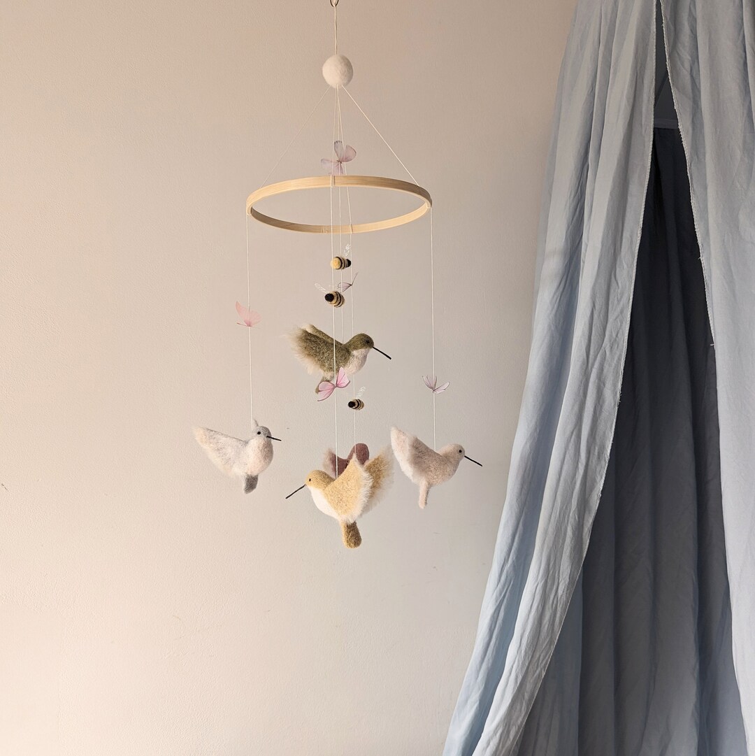 Garden Baby Mobile, Tropical Baby Mobile, Hummingbird Mobile ...
