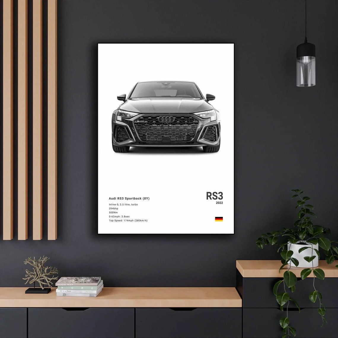 German Cars Rs3 Car Photography Poster Aesthetic Luxury R8 C8 Supercar ...