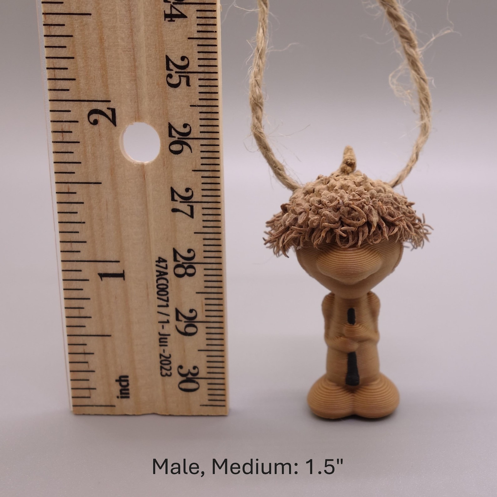 Acorn Elf Musician Ornament: 3D Printed With Wood PLA, Hand-painted ...