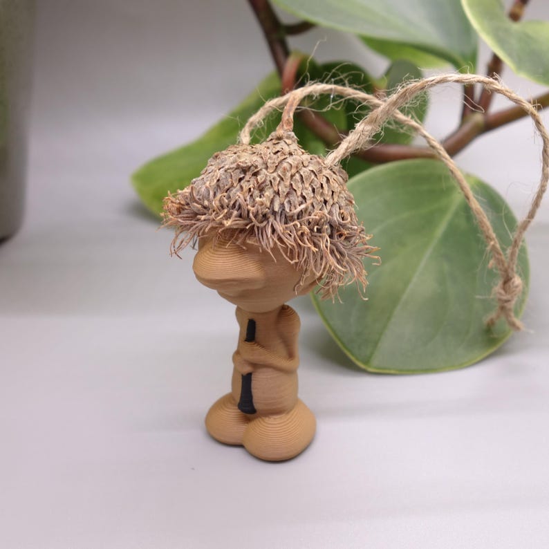 Acorn Elf Musician Ornament: 3D Printed With Wood PLA, Hand-painted ...