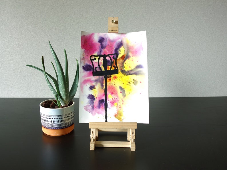 Original Music Stand Painting, Music Art, Gift for Musician, Gift for ...