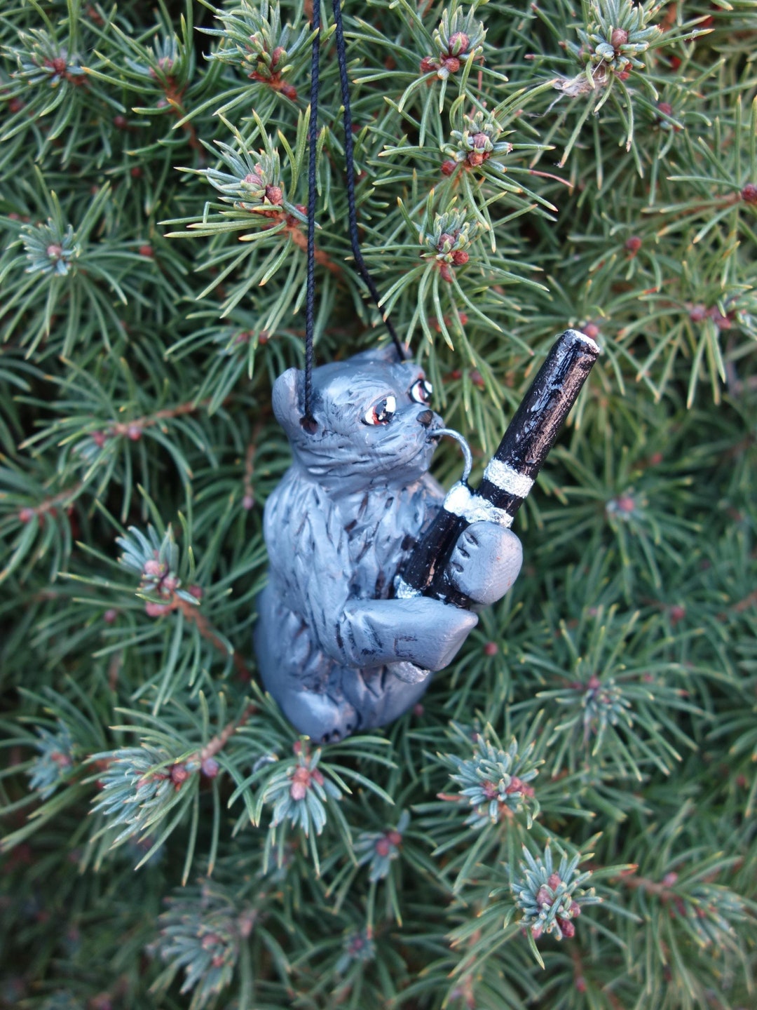 Bassoon Ornament for Music Lover Gift, Unique Clay Cat Figurine ...