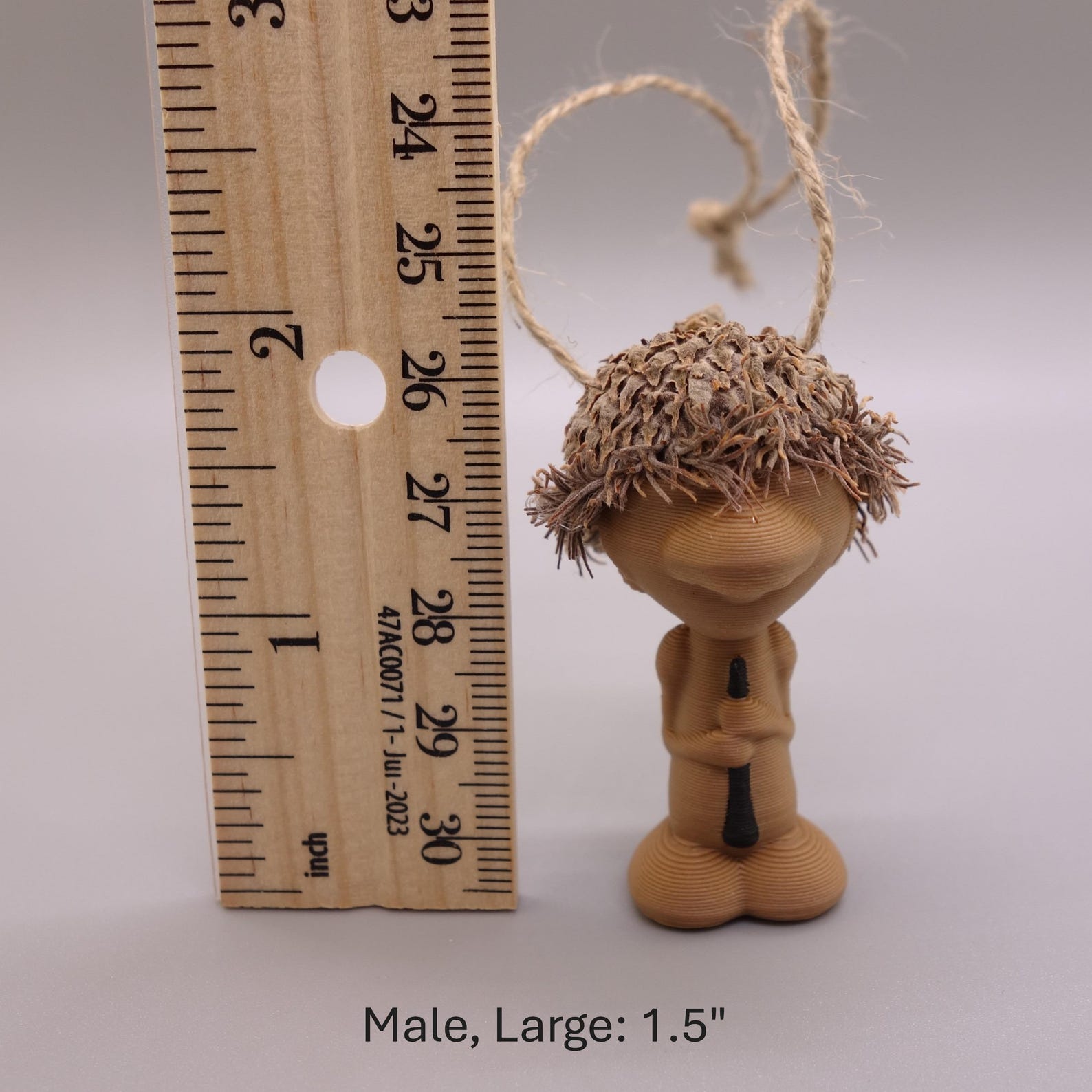 Acorn Elf Musician Ornament: 3D Printed With Wood PLA, Hand-painted ...