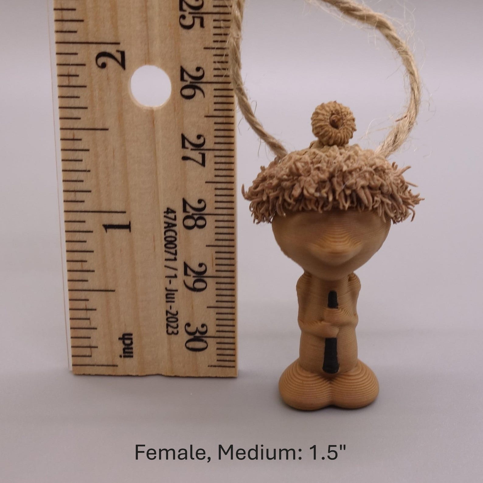 Acorn Elf Musician Ornament: 3D Printed With Wood PLA, Hand-painted ...