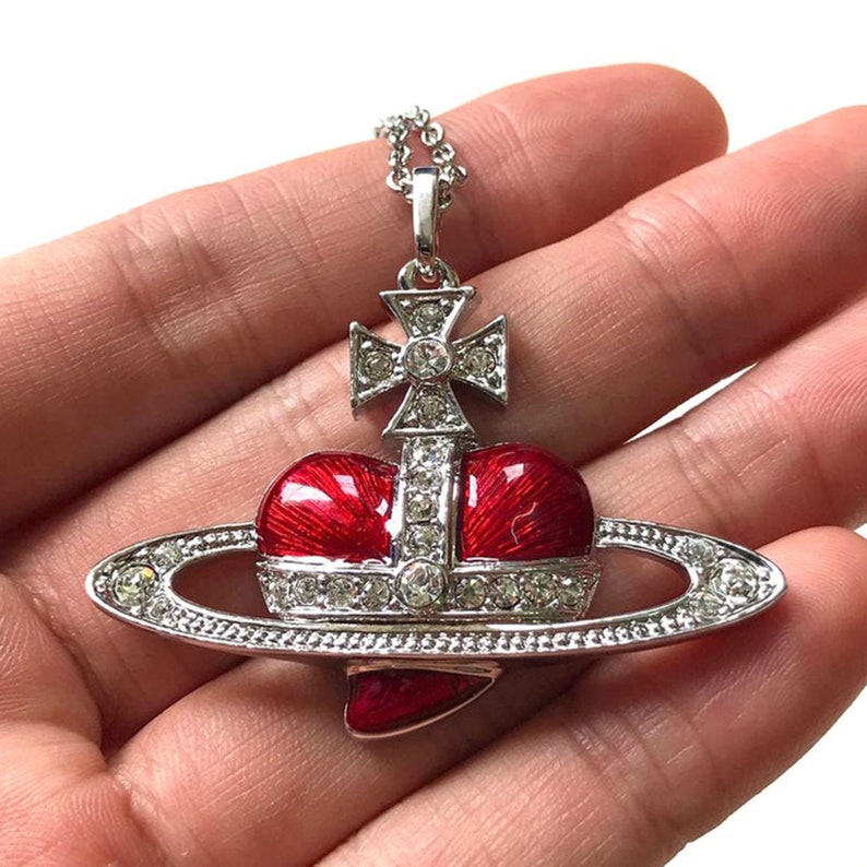 New in Box Vivienne Westwood Necklaces,large CZ Diamond Red Heart ...