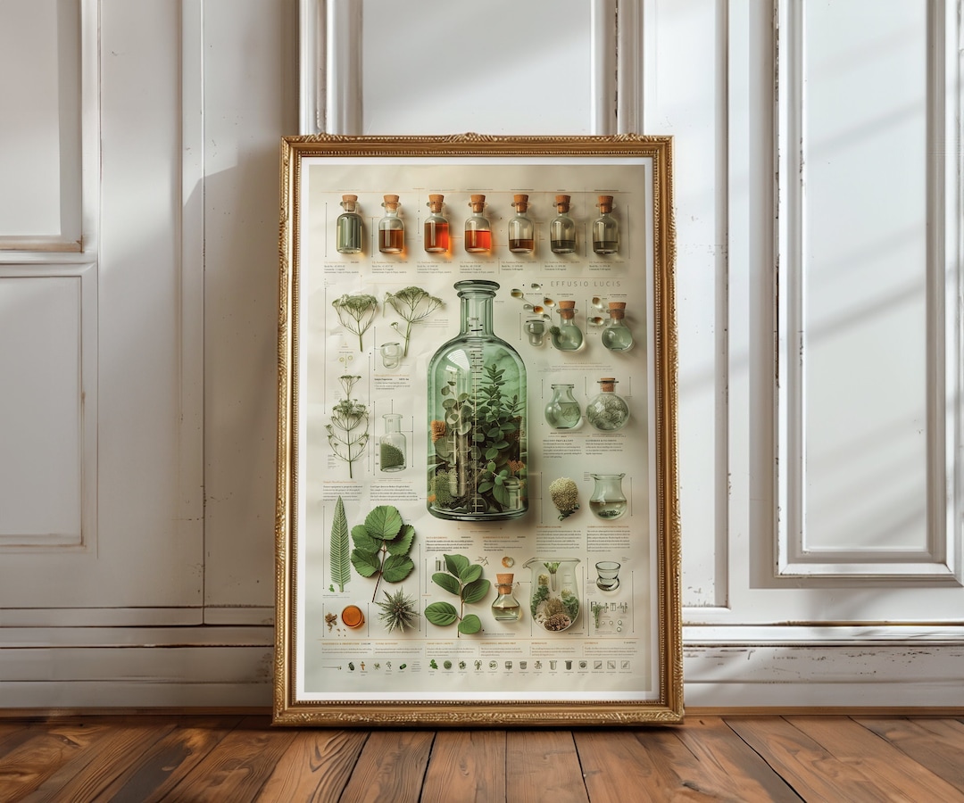 Chlorophyll Science Print Botanical Flower Print Floral Gift Poster ...