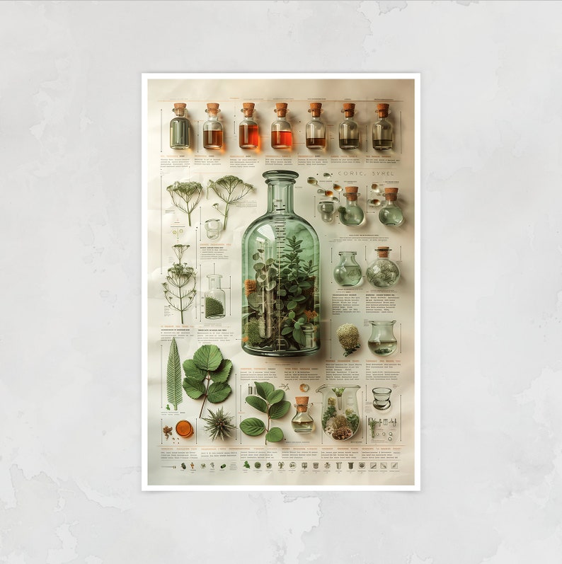 Chlorophyll Science Print Botanical Flower Print Floral Gift Poster ...