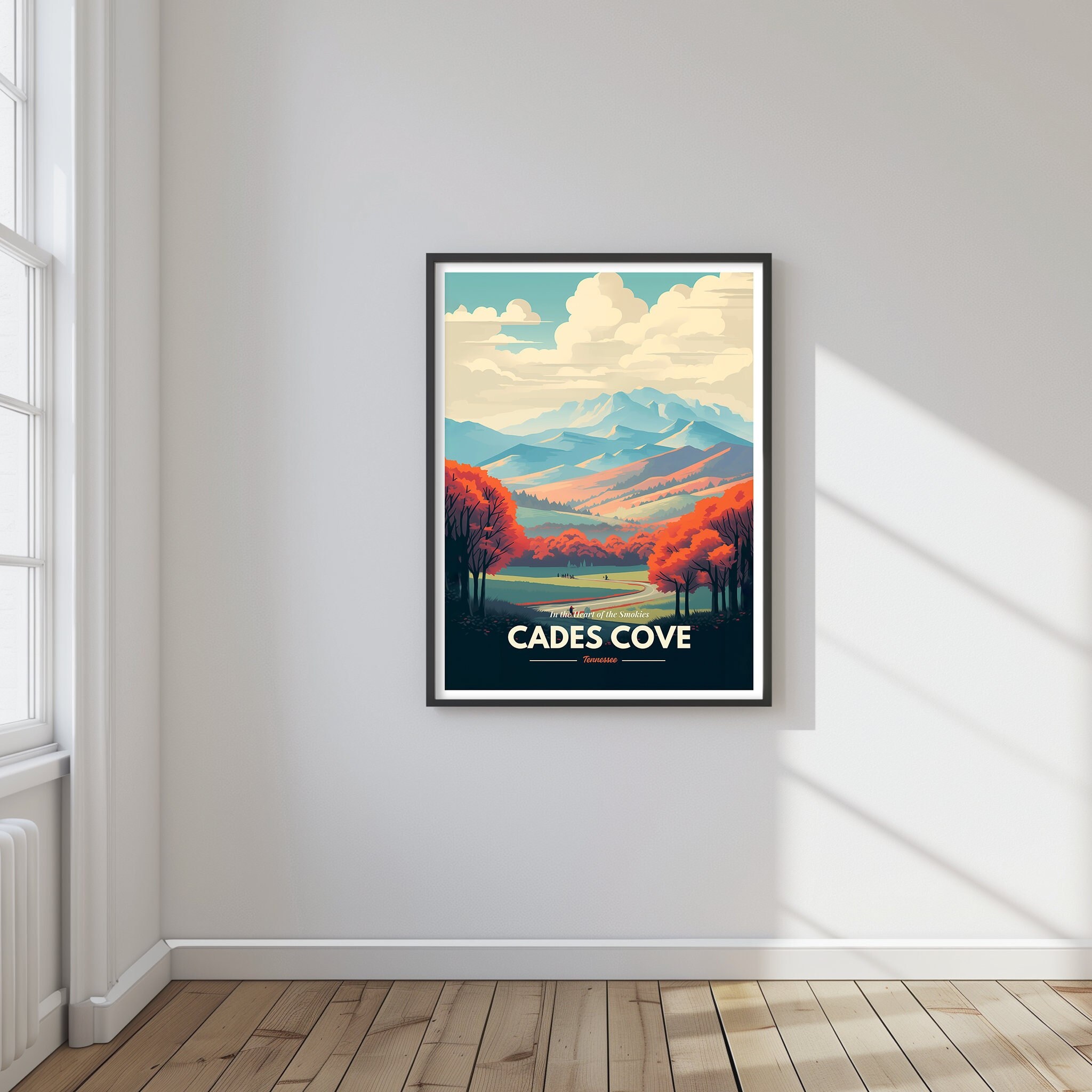 Cades Cove Poster National Park Wall Art Digital Landscape Print the ...