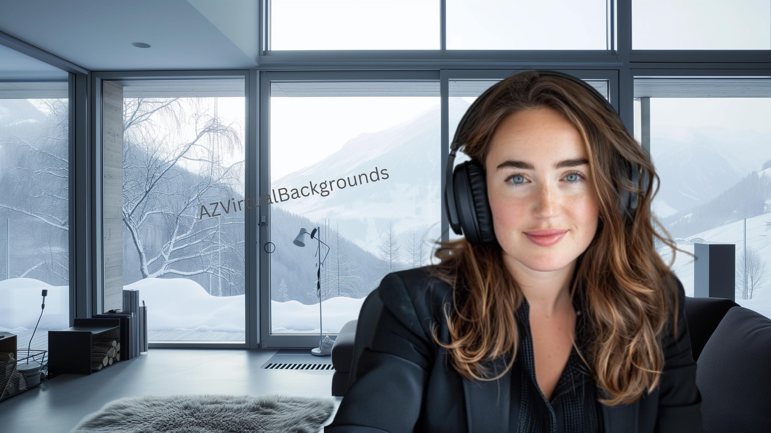 Beautiful Zoom Background Snowy Zoom Background Virtual Meeting ...