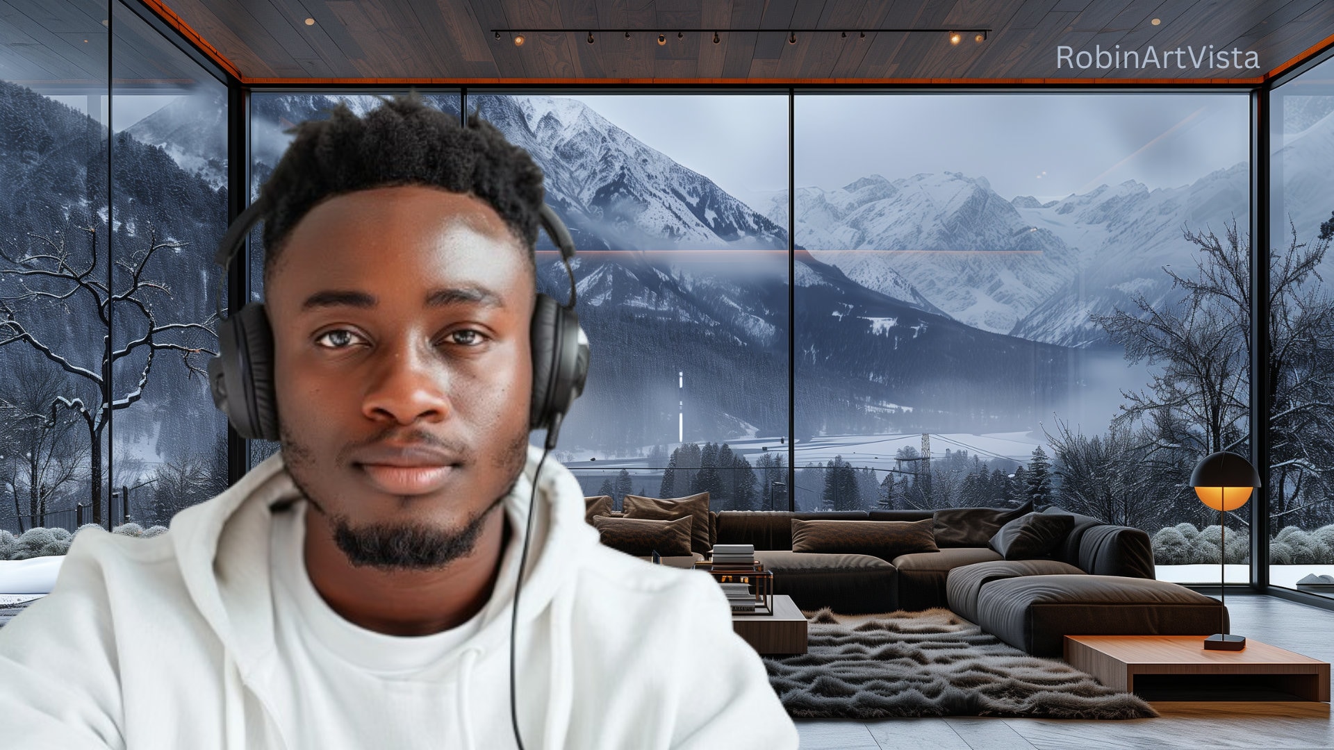 Snowy Mountains Zoom Background Snowy Zoom Background Virtual Meeting ...