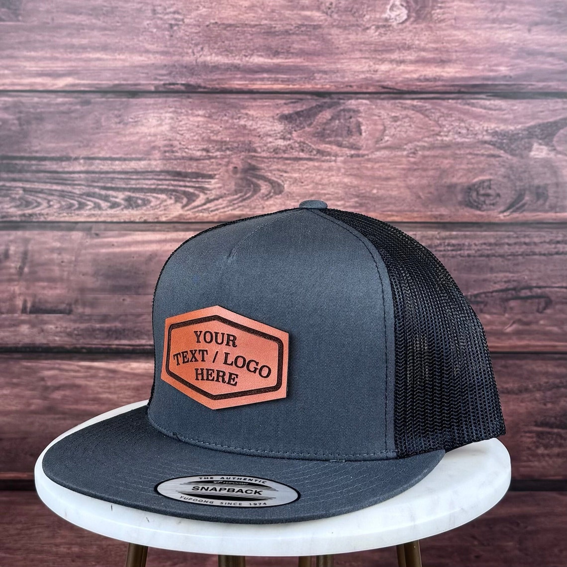 Custom Logo Hat, Custom Leather Patch Hat, Genuine Leather Patch Hat ...