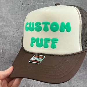 Metallic Custom Puff Print Hat, Custom Foam Hat, Custom Mesh Trucker ...