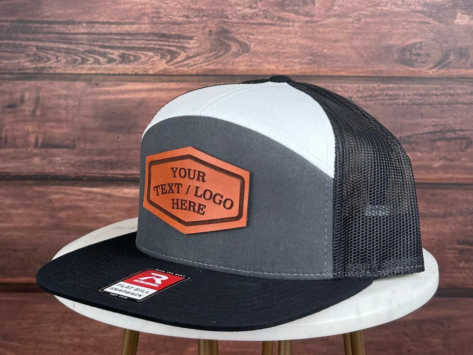 Genuine Leather Patch Hat, Custom Logo Hat, Custom Leather Patch Hat ...