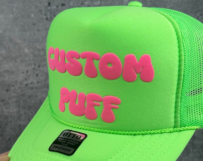 Custom Puff Print Hat, Custom Foam Hat, Custom Mesh Trucker Hat, High ...