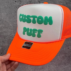 Custom Puff Print Hat, Custom Foam Hat, Custom Mesh Trucker Hat, High ...