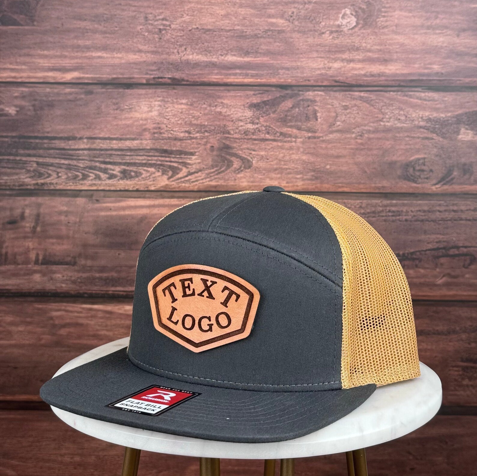 Genuine Leather Patch Hat, Custom Logo Hat, Custom Leather Patch Hat ...