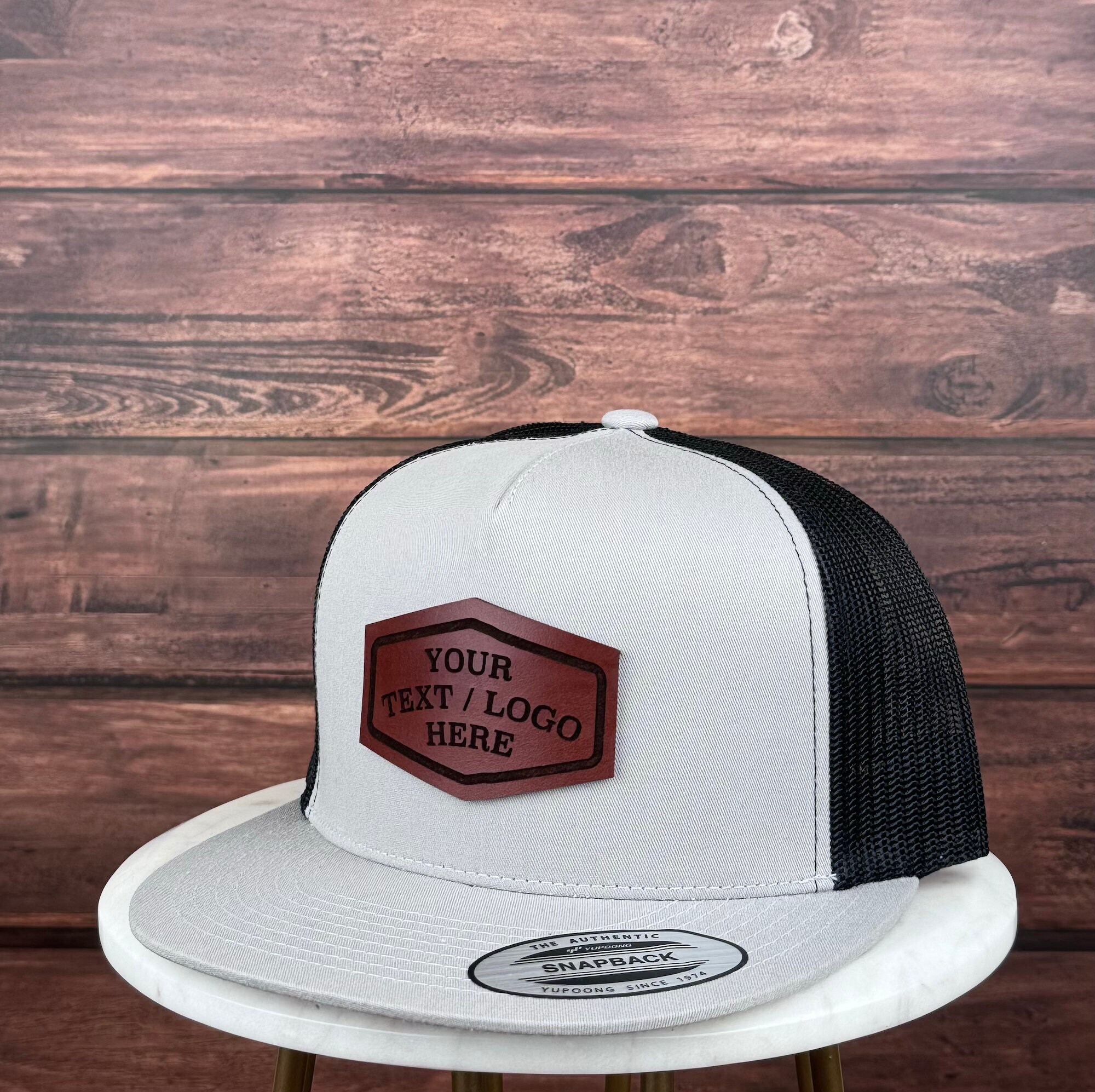 Custom Logo Hat, Custom Leather Patch Hat, Genuine Leather Patch Hat ...