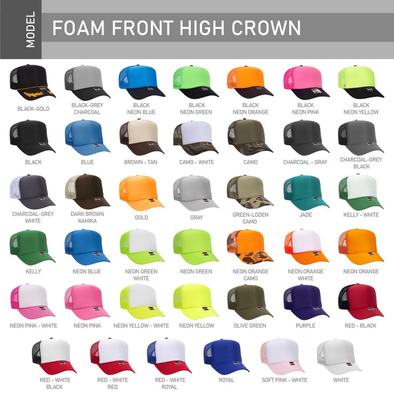 Custom Puff Print Hat, Custom Foam Hat, Custom Mesh Trucker Hat, High ...