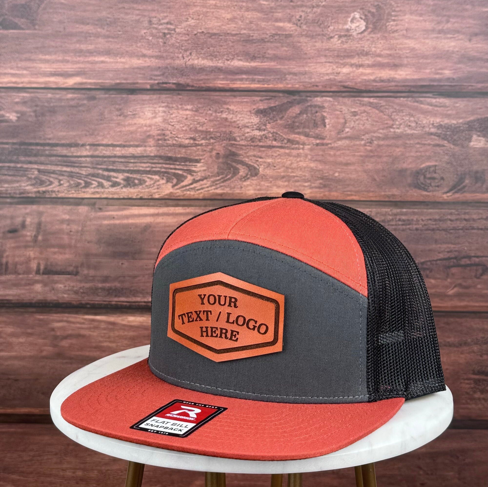 Custom Logo Hat, Custom Leather Patch Hat, Custom Trucker Hat, Genuine ...