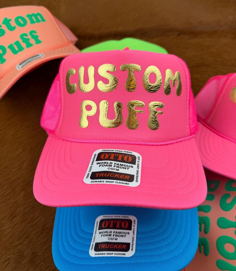 Custom Puff Print Hat, Custom Foam Hat, Custom Mesh Trucker Hat, High ...