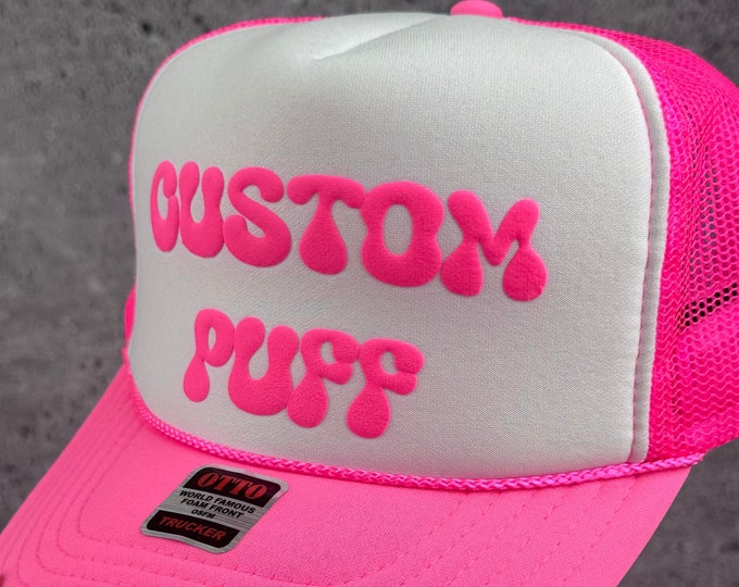 Custom Puff Print Hat, Custom Foam Hat, Custom Mesh Trucker Hat, High ...