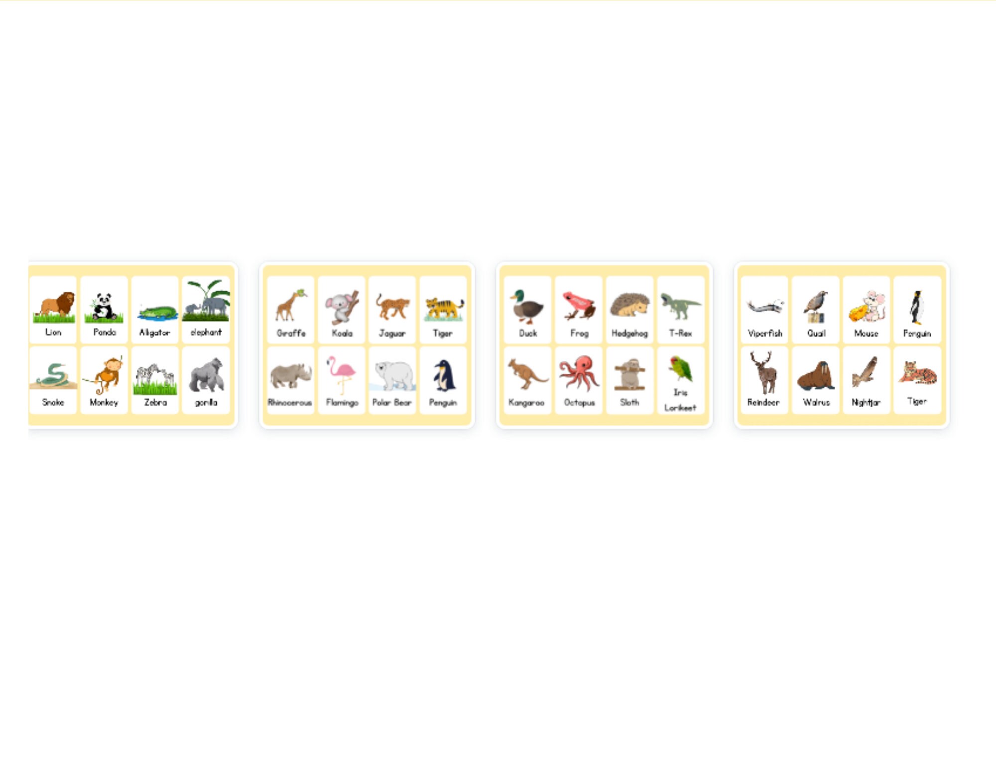 Animal Flashcards, Digital Download, PRINTABLE, Learn Different Animals ...