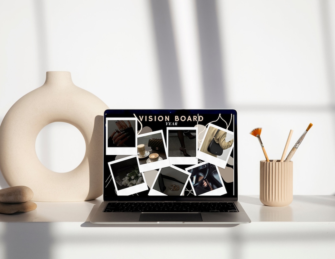 Digital Vision Board Wallpaper Template - Etsy