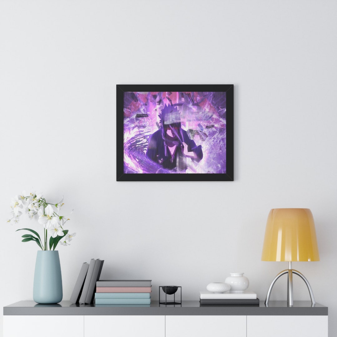 Framed Horizontal Poster Anime Design Sasuke Uchiha - Etsy