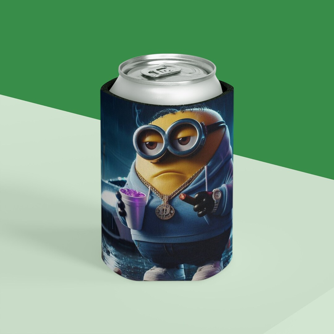 Can Cooler Gangster Minion Fun Design Beer Cozy for Men Women - Etsy