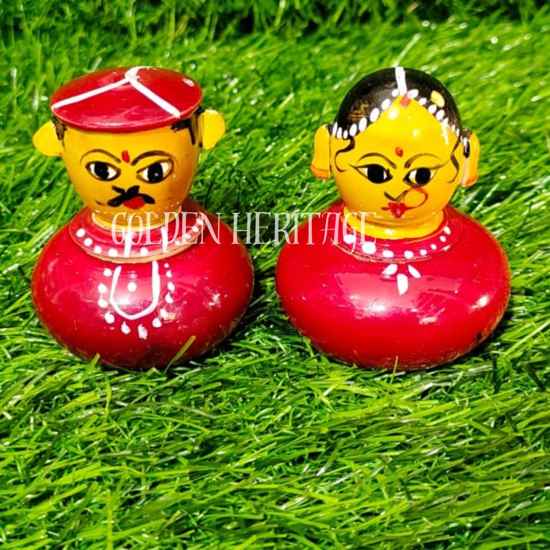 Kondapalli Wooden Raja Rani Comes as Set (pair of 2 Return Gifts - Etsy