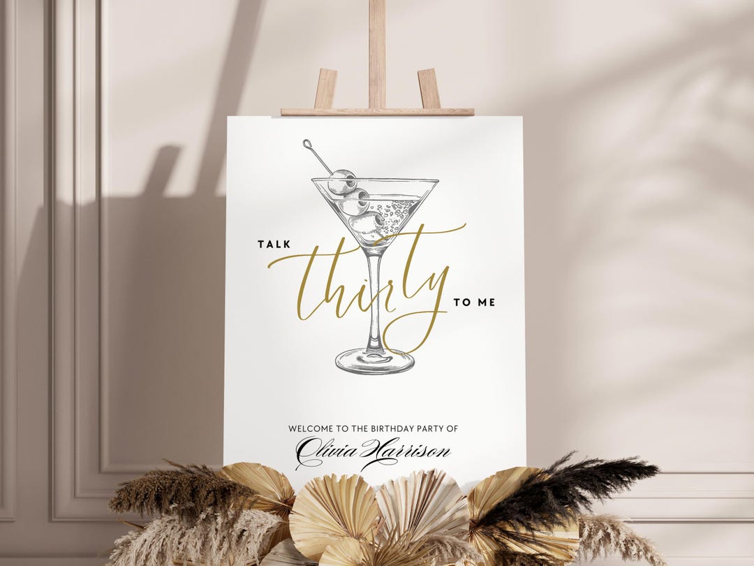 30th Birthday Welcome Sign Talk Thirty Birthday Sign 30th Birthday ...