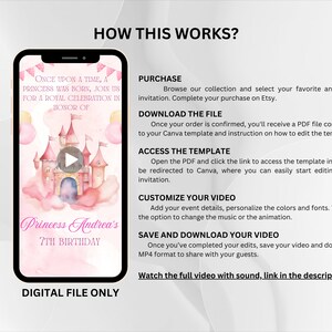 Princess Birthday Animation Invitation Template Animated Video Invite ...