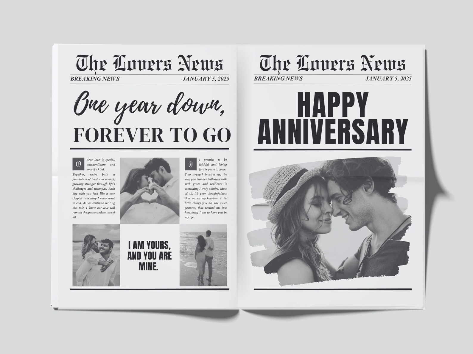 Newspaper 1st Year Anniversary Poster Template Newspaper One Year ...