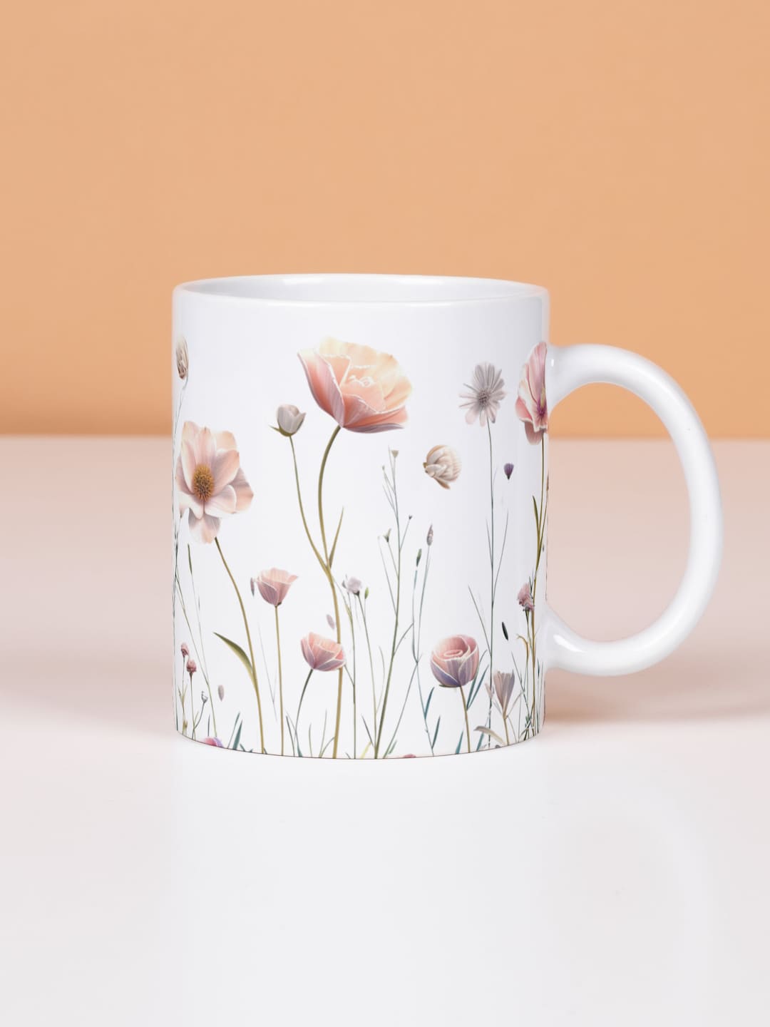 Wildflowers Coffee Mug, Pressed Flowers Mug, Spring Mug, Boho Pressed ...