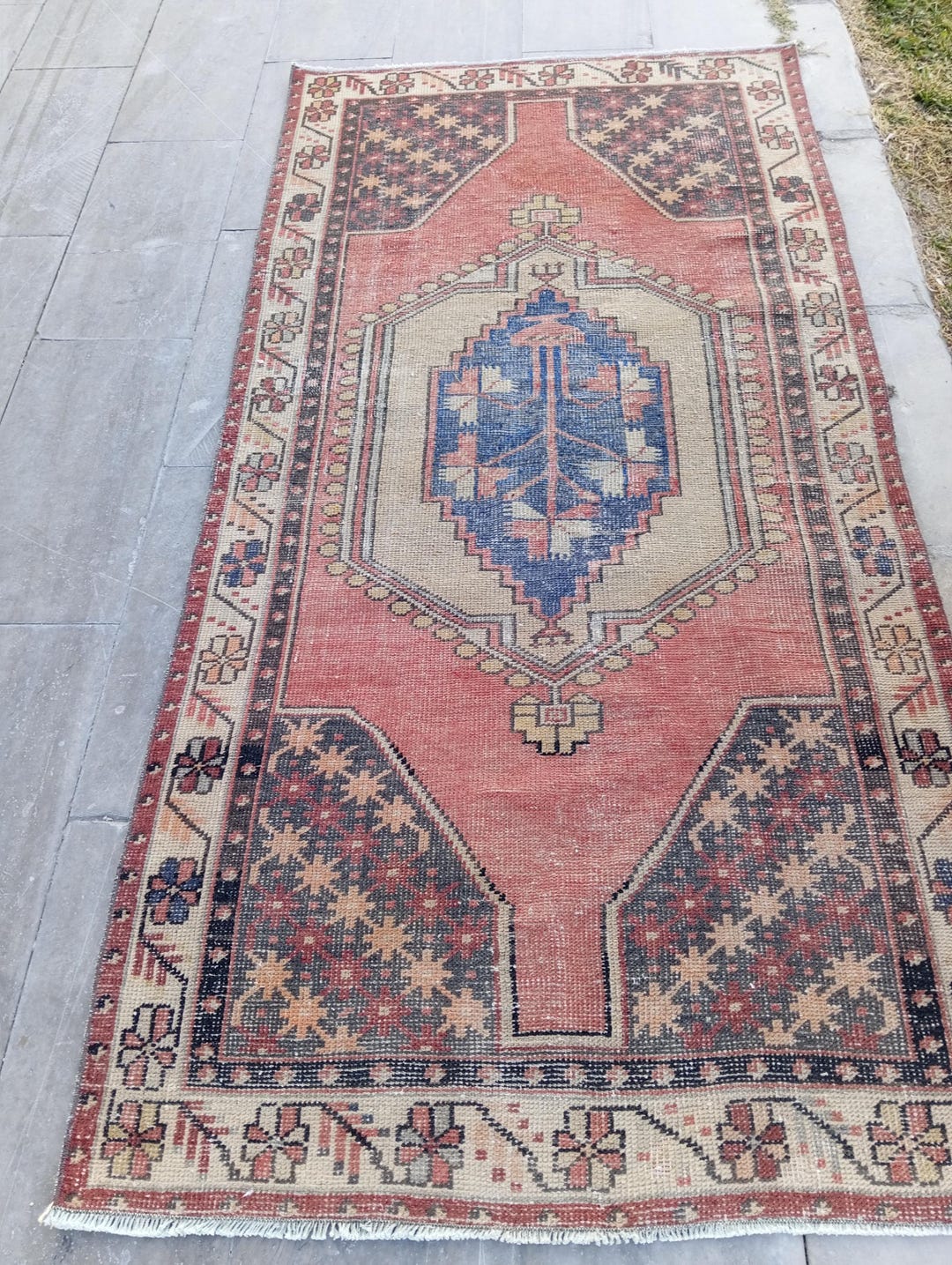 4x7 Rug, 4x7 Vintage Rug, Rugged Area Rug, Livingroom Rug,nursery Rug ...